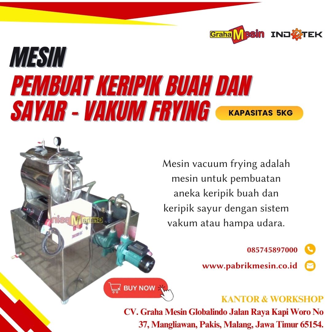 Mesin Vacuum Frying RH 5VF ROBHAN - Mesin Pembuat Keripik Buah dan ...