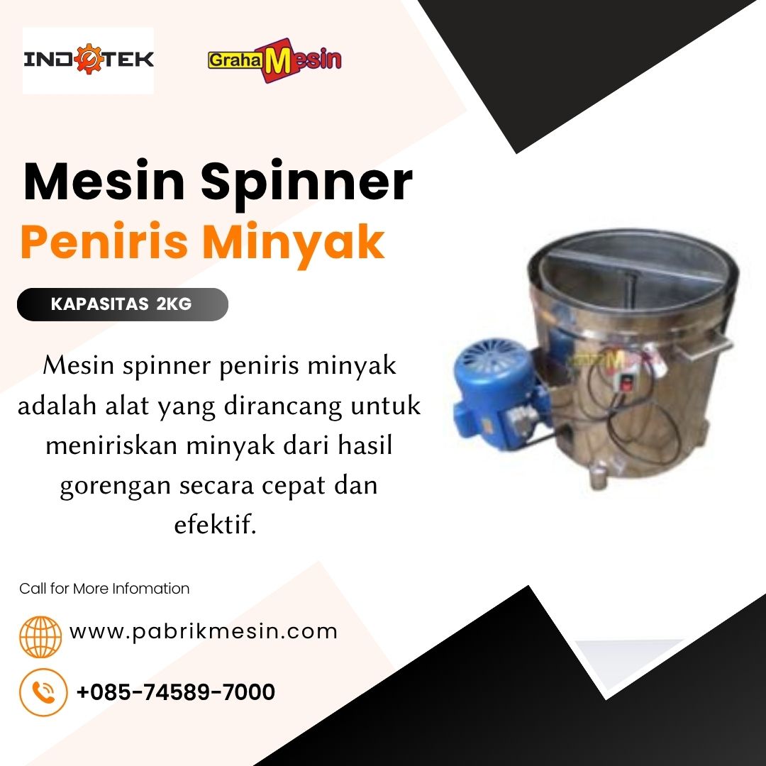 Mesin Spinner Peniris Minyak Kapasitas 20 Kg – Model RH 25Sp - Produsen ...