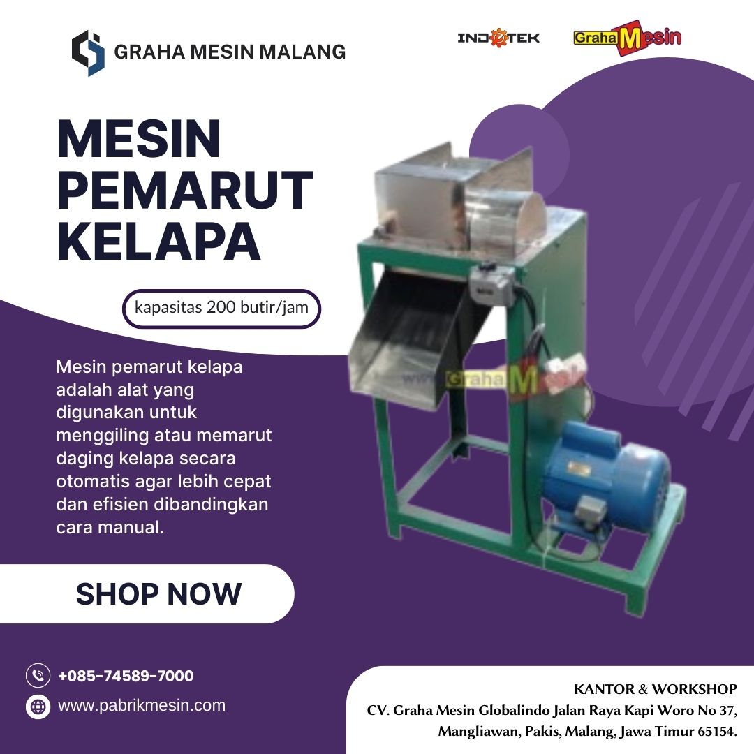 Terbaru!! Mesin Pemarut Kelapa - Graha Mesin Malang - Produsen Mesin ...